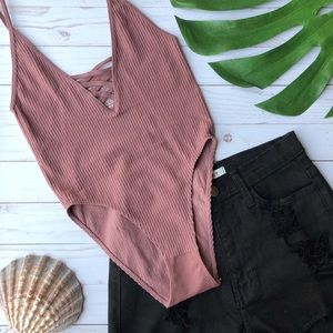 Tops | Ribbed Knit Seamless Bodysuit | Poshmark